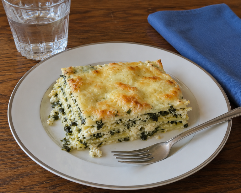 Spinach Lasagna - Cottage Cheese & Monterey Jack Recipe